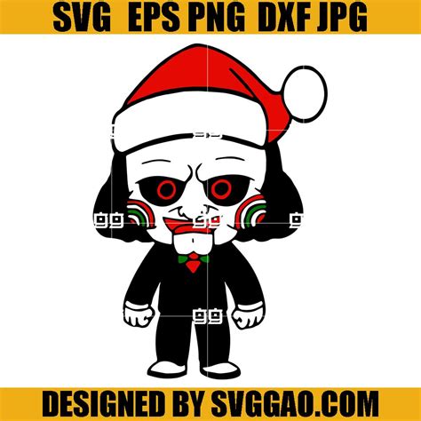 Chibi Jigsaw Santa Hat Svg Chibi Jigsaw Christmas Svg