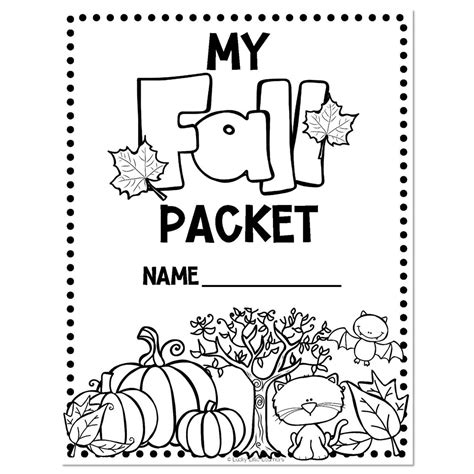Fall Early Finishers 1st Grade Packet Cover Lucky Little Learners