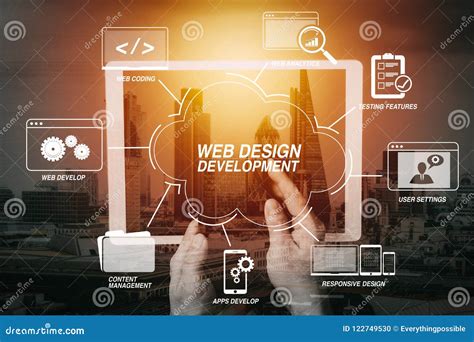 Cyber Security Internet And Networking Conceptbusinessman Hand Stock