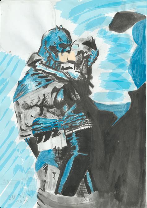 Batman Kisses Catwoman By Cellonightmrb On Deviantart