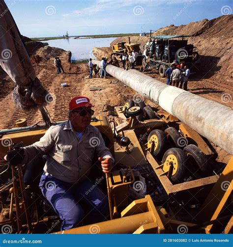 Gas Pipeline Construction Process In Vaca Muerta Neuquen Argentina