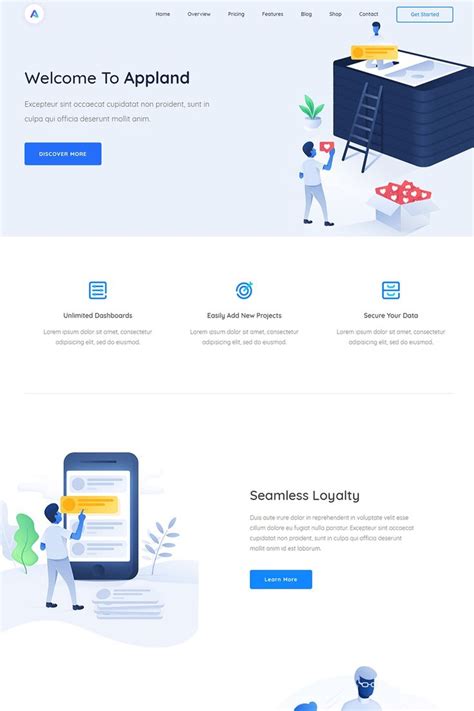 Appland Wordpress Theme For App And Saas Products Web Design Minimal