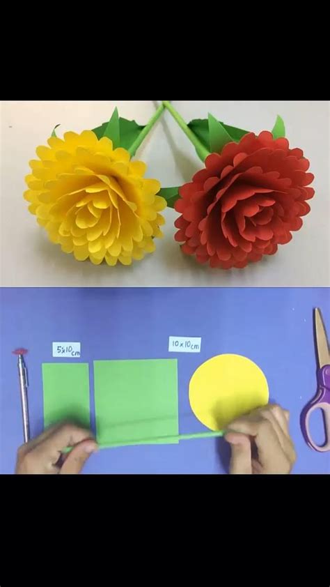 How To Make Paper Flowers Making Easy Paper Flower For Decoration