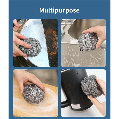 Dishwasher Stainless Steel Scrubber Scourer Sanggul Besi Pencuci