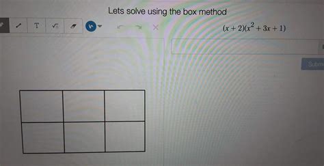 Answered T √ V Lets Solve Using The Box Method Bartleby