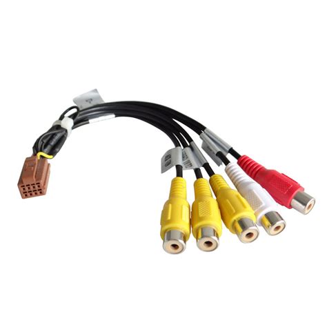 8pin Plug To 5x 35mm Rca Female Car Stereo Radio Adapter Cable