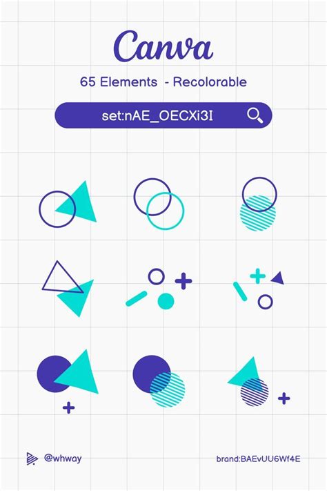 Canva Elements Geometric Shapes 65 Elements Set Nae Oecxi3i