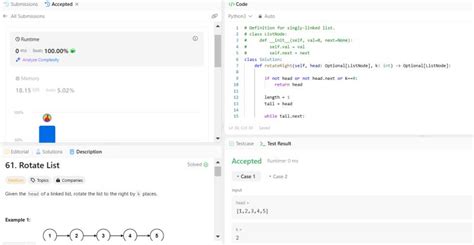 399daysofcodechallenge Rotatelist Leetcodechallenge Linkedlist… Mahendra Babu Jammula