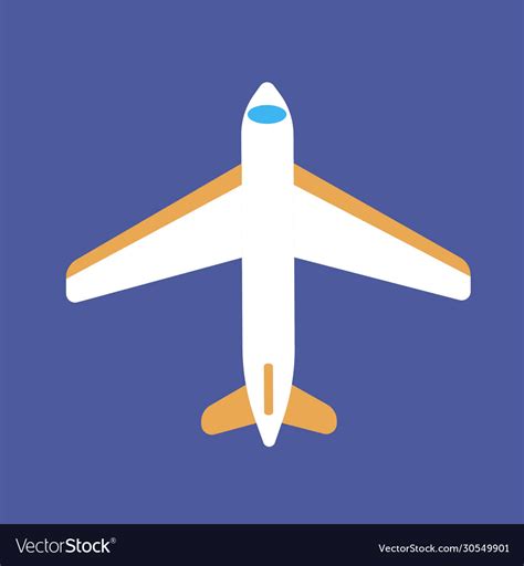 Airplane Icon In Trendy Flat Style Royalty Free Vector Image