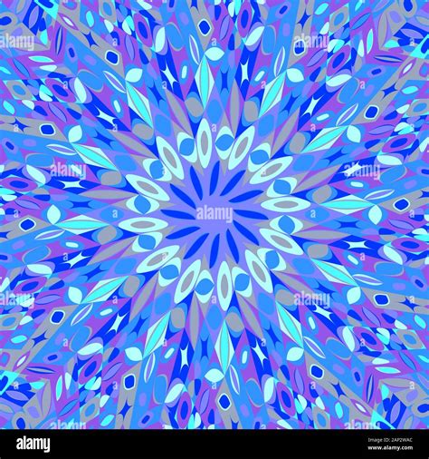 Abstract Round Mosaic Background Circular Hypnotic Psychedelic Vector Design Stock Vector