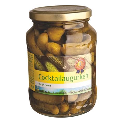 Cocktailaugurken Zoetzuur 330g