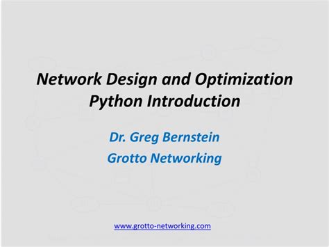 Ppt Network Design And Optimization Python Introduction Powerpoint