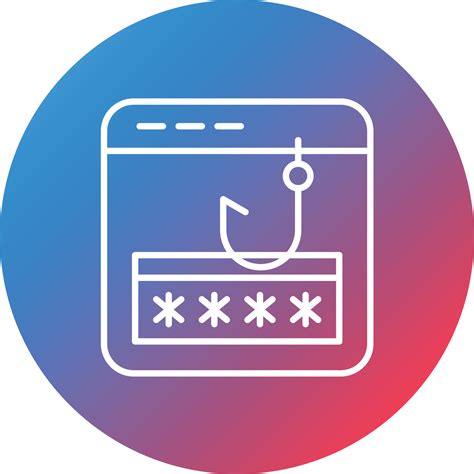 Password Phishing Line Gradient Circle Background Icon 16860186 Vector