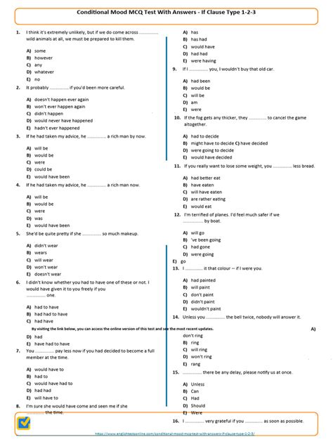 Conditionals Mixed Pdf