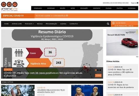 Site da Antena Livre remodelado e área específica à COVID