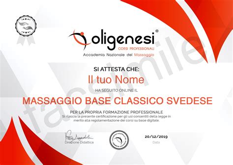 Corso Online Di Massaggio Base Classico Svedese Accademia Oligenesi