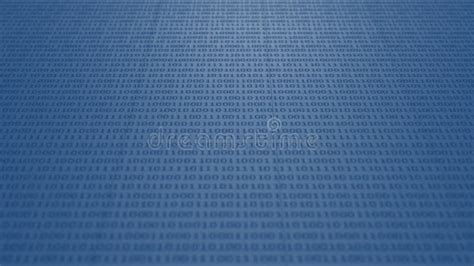 Blue Binary Code Falling Down Matrix Concept 3d 4k Animation Stock