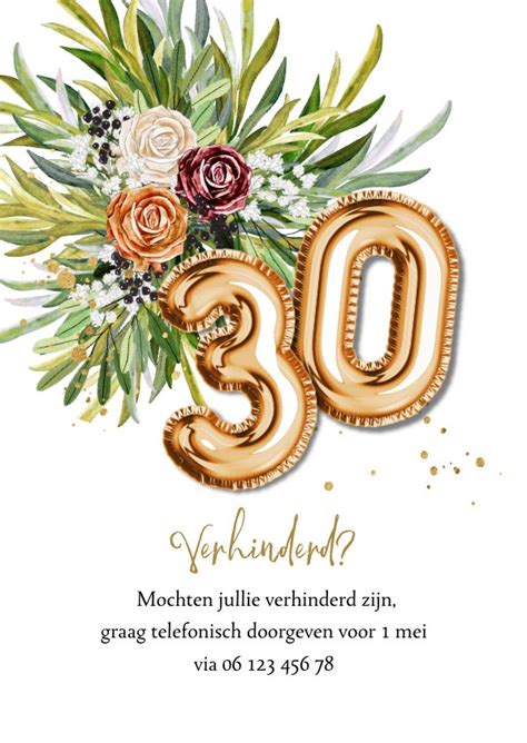Feestelijke Jubileumkaart 30 Jaar Getrouwd Kaartje2go