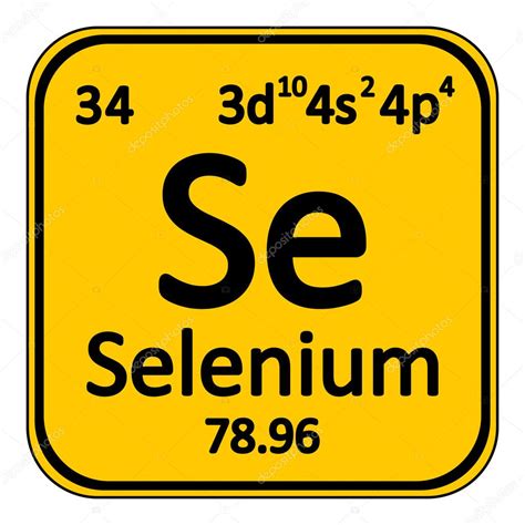 Icono de selenio de elemento de tabla periódica Vector de stock
