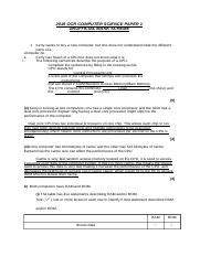OCR COMPUTER SCIENCE PAPER Odt OCR COMPUTER SCIENCE PAPER UNOFFICIAL MARK SCHEME