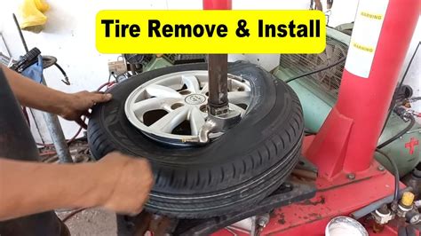 Tire Remove & Install using Tire Changer Machine - YouTube