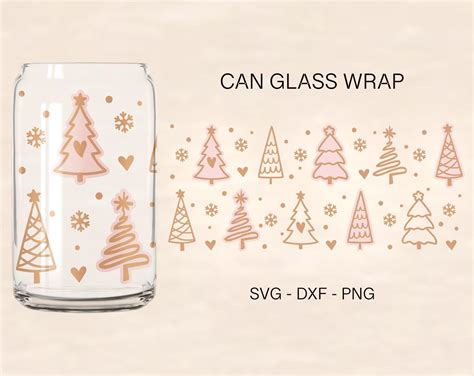 Christmas Tree Glass Wrap Svg Christmas Glass Wrap Svg Holiday