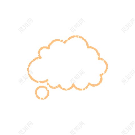 卡通可爱蜡笔画云朵素材免费下载 觅知网