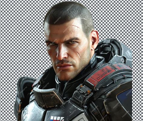 Premium Psd Strange Commander Shepard Mass Effect Isolated On