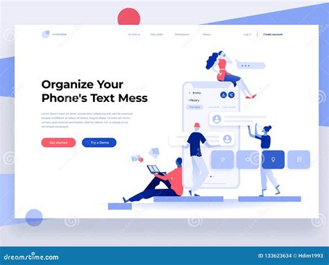 People Build A Mobile Application And Interact With Parts Of Interface App Development Landing