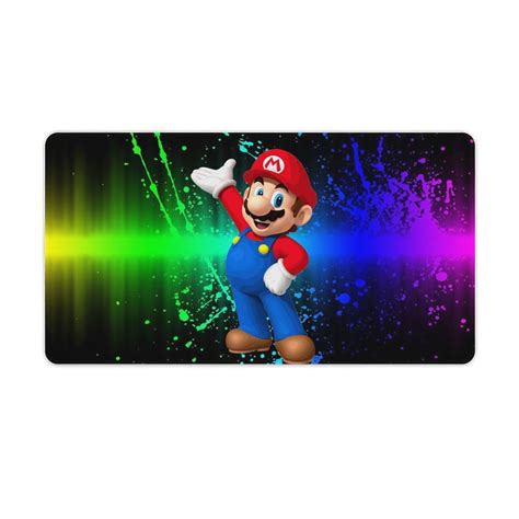 Super Mario Extended Gaming Mouse Pad No Sliped Large Desk Mat Stitched