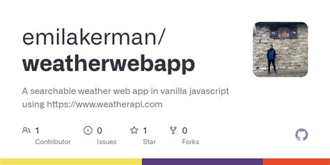 GitHub Emilakerman Weatherwebapp A Searchable Weather Web App In Vanilla Javascript Using