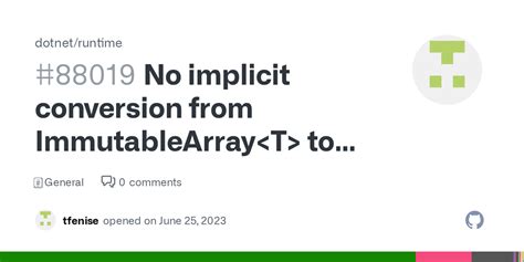 No Implicit Conversion From Immutablearray To Readonlyspan · Dotnet