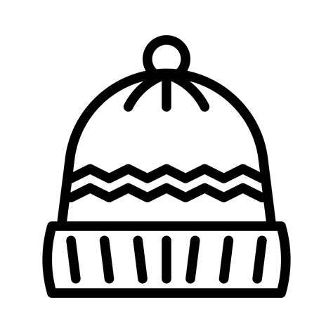 Icono De Gorro Con Vector De Estilo De Contorno Icono De Gorro De