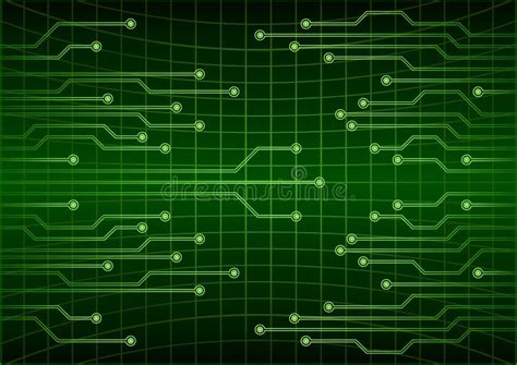 Green Abstract Cyber Future Technology Concept Background Circuit