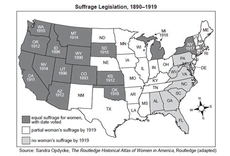Womens Suffrage Map