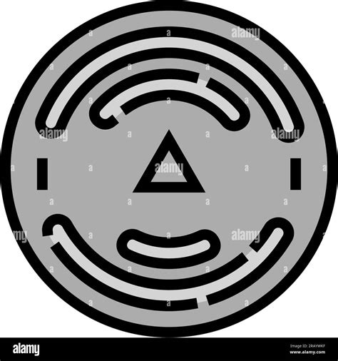 Survey Marker Civil Engineer Color Icon Vector Illustration Stock