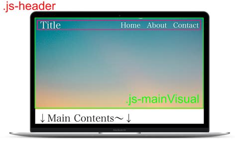スクロールで色が変わるヘッダーナビのjQueryサンプル Houn ほううん