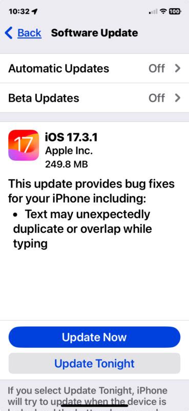 ios 17 3 1 update released to fix overlapping text bug on iphone and ipad