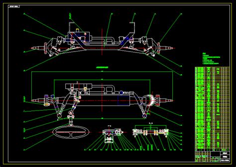 4座微型客货两用车设计——前悬架、转向系设计【4张cad图纸文档】autocad 2004模型图纸下载 懒石网