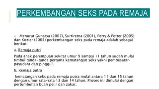 Perkembangan Seksual Pada Remaja Diki Pptx