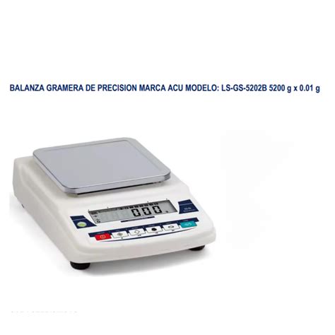 Balanza Gramera De Precision Marca Acu Modelo Ls Gs 5202b 5200 G X 0