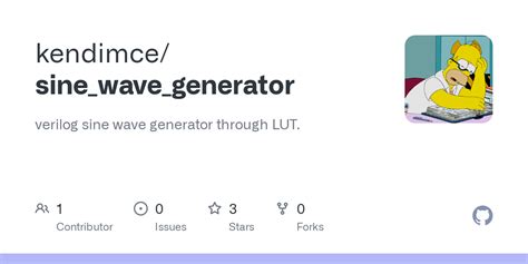 Github Kendimce Sine Wave Generator Verilog Sine Wave Generator