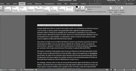 Como Activar Manualmente El Modo Oscuro Total En Microsoft Word