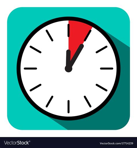 5 Minutes Clock Quick Number Icon 5min Time Vector Im