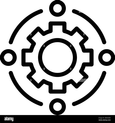 Gear Advertising Scheme Icon Outline Style Stock Vector Image And Art