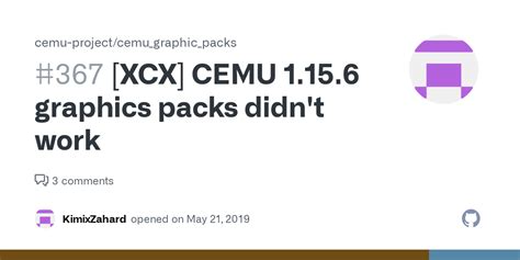 Xcx Cemu 1156 Graphics Packs Didnt Work · Issue 367 · Cemu Projectcemugraphicpacks · Github