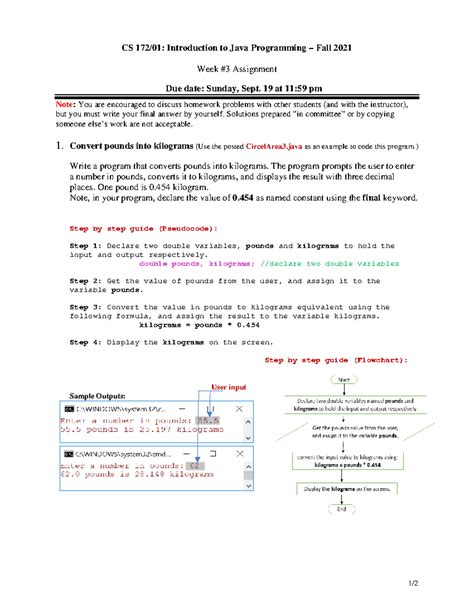 Assignment 3 01 1 Cs 17201 Introduction To Java Programming Fall