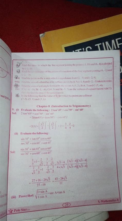 Find The Ratio In Which The Line Segment Joining The Points A
