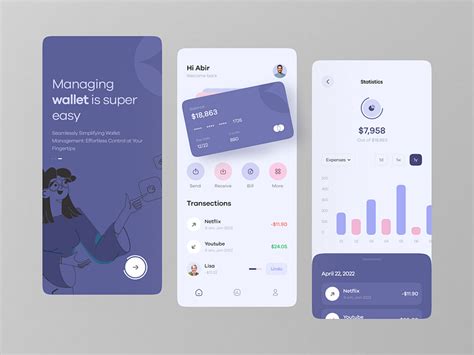 Wallet App Ui Exploration By Md Abir Hossain For Hilf Al Digital On