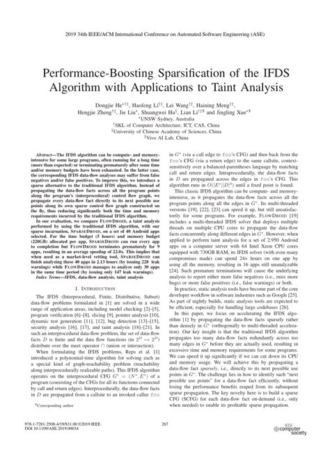 Pdf Performance Boosting Sparsification Of The Ifds Algorithm With